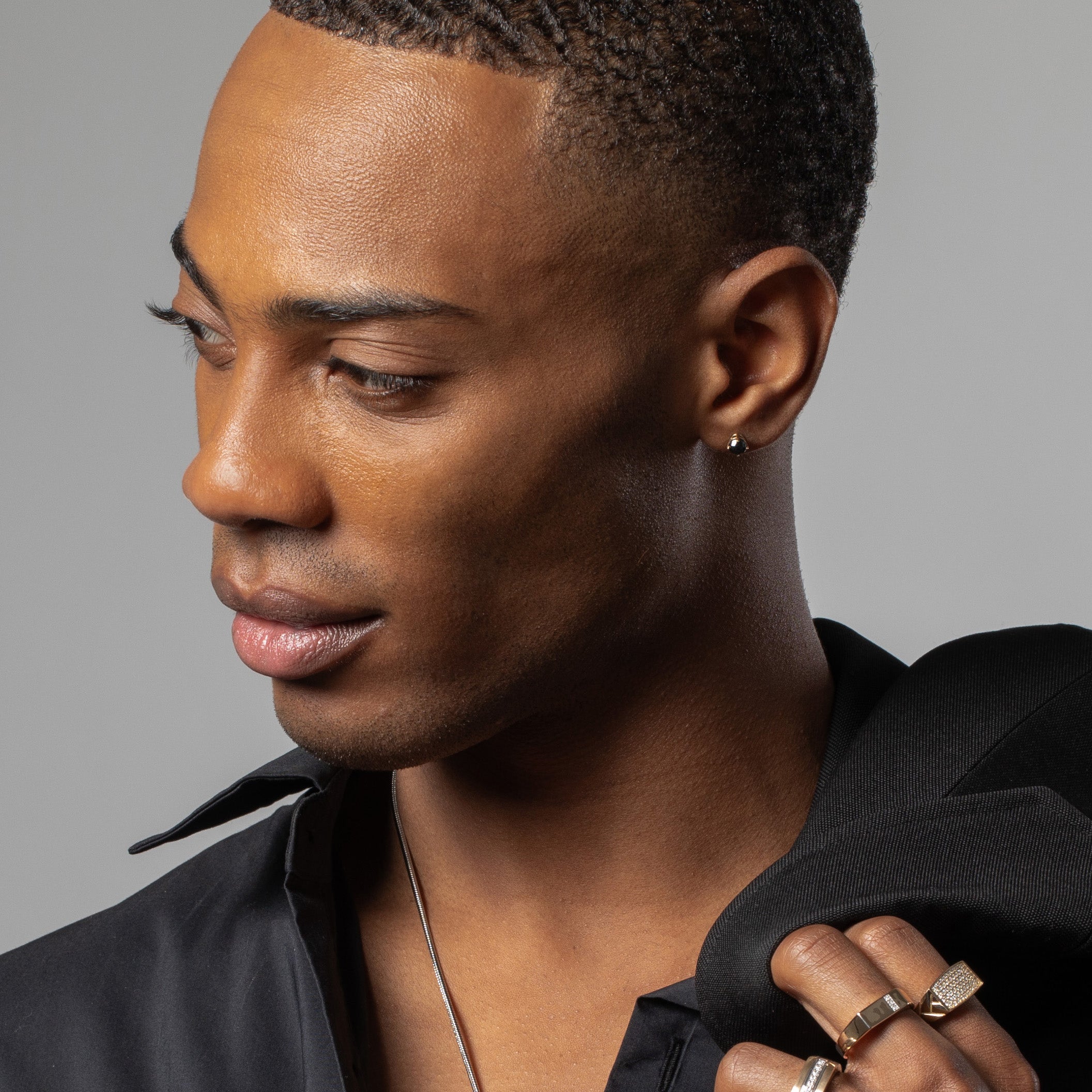 Earrings for Men in Gold, Silver and Platinum | Gem Stone King